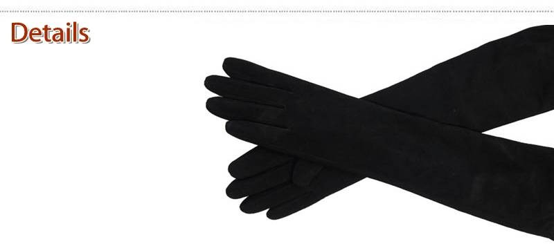 custom made 30cm to 80cm long suede leather evening/elbow opera long ...