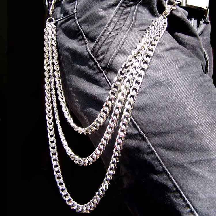 Biker Wallet Chain 23" Skull Death Leash Wallet Chain – Heavy Biker ...