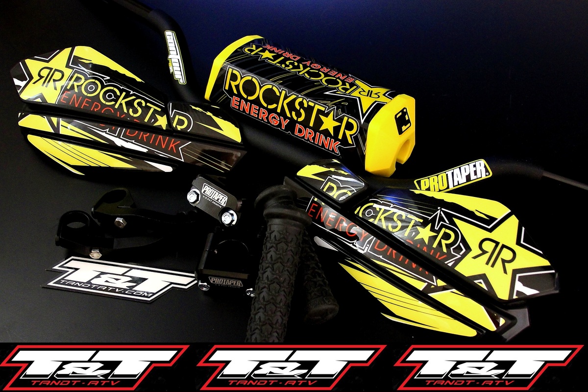 ktm atv 450 525 505 pro taper handlebar handlebar hand guards rockstar ...