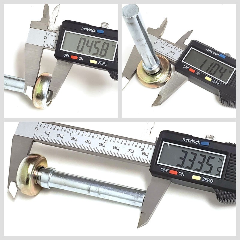 2X Steel Todco 1" Diameter Metallic Roller For Freight Trailer Roll-Up ...