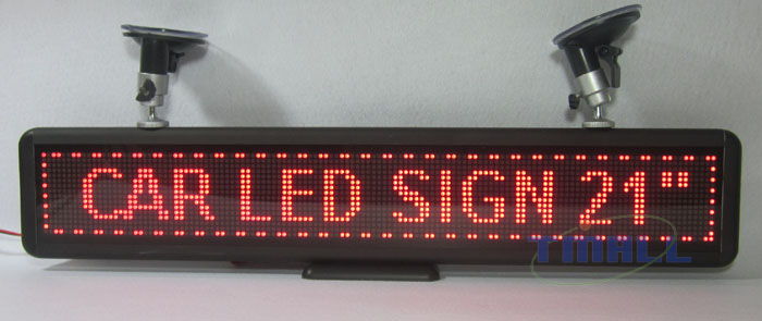 Car 21" Red Programmable LED Scrolling Moving Message Sign Display ...